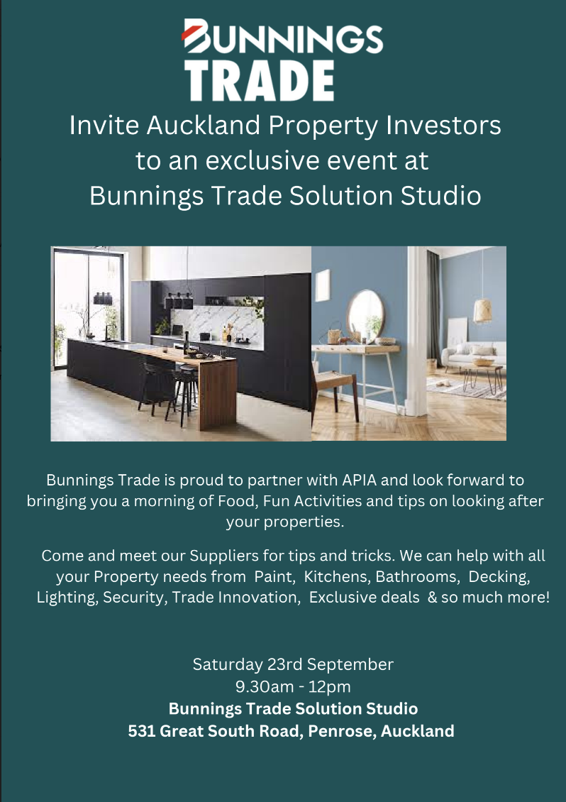 APIA x Bunnings: Trade expo for Auckland property investors - Auckland ...